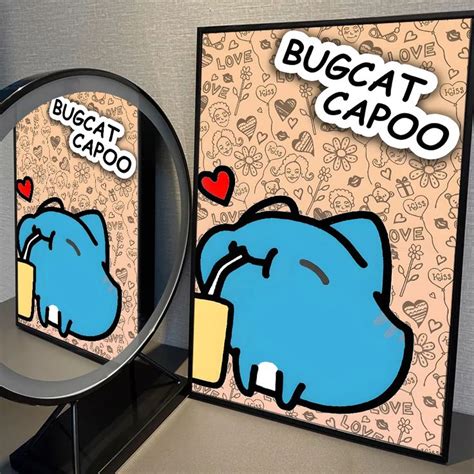 Bugcat Capoo Cute Cartoon Good Quality Prints And Posters Waterproof P Wall Art Crafts Bar