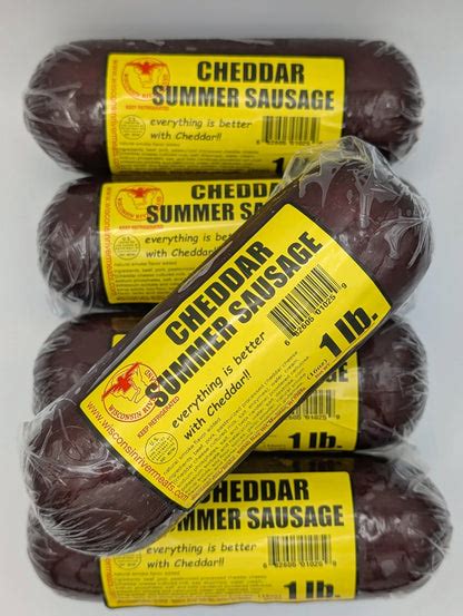 Summer Sausage Cheddar Wisconsin River Meats Wisconsin River Meats