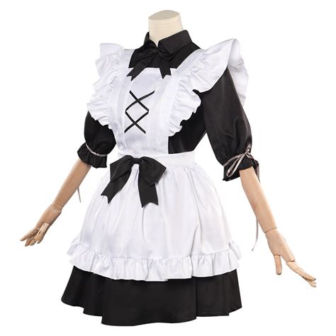 Maid Dress Black White Outfits Halloween Carnival Party Suit Cosplay C