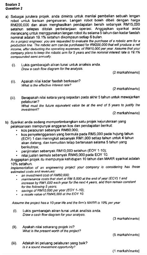 solved soalan 2 question 2 a sebagai jurutera projek anda