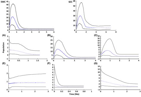 Extended Bayesian Skyline Plot Illustrating Effective Population Sizes
