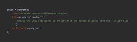 building an extension framework for dbt