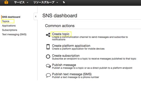 Proud Blog Aws Snsamazon Simple Notification Serviceの通知設定
