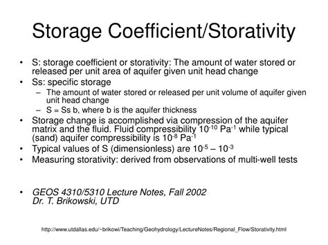 Ppt Storage Coefficients Specific Yield Powerpoint Presentation Free Download Id 6728789