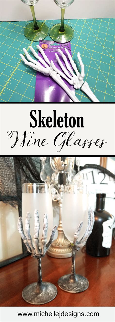 How To Make Creepy Skeleton Wine Glasses For Halloween Halloween Wine