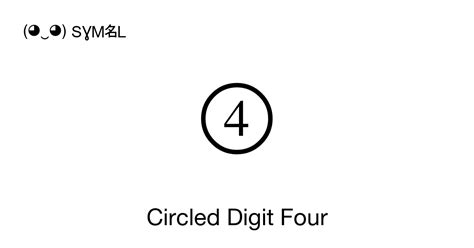 ④ Circled Digit Four Symbol Meaning Copy And Paste Unicode Character