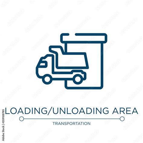 Loadingunloading Area Icon Linear Vector Illustration From