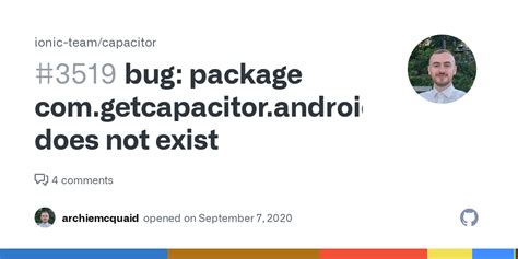 Bug Package Getcapacitor Android Does Not Exist Issue Ionic Team Capacitor Github