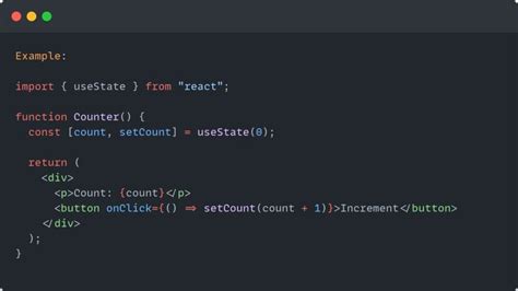 React Javascript Webdevelopment Frontend Reacthooks Usestate