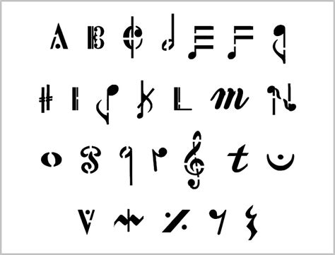 Music Notes As Letters