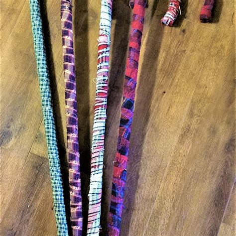 Ripped Fabric Wrapped Faux Candy Canes My Frugal Christmas