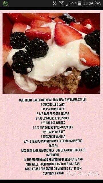 Overnight Baked Oatmeal Casserole Thm E Low Carb Breakfast Trim