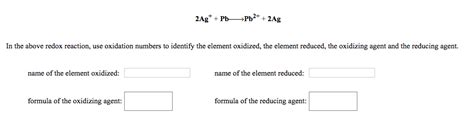 Solved Identify The Species Oxidized The Species Reduced