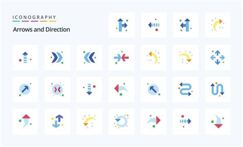25 Arrow Flat Color Icon Pack 18703914 Vector Art At Vecteezy
