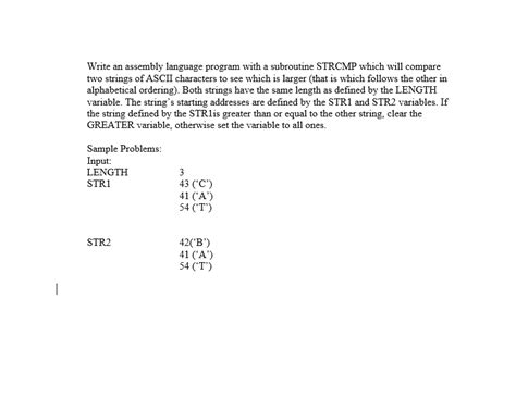 Write an assembly language program with a subroutine | Chegg.com