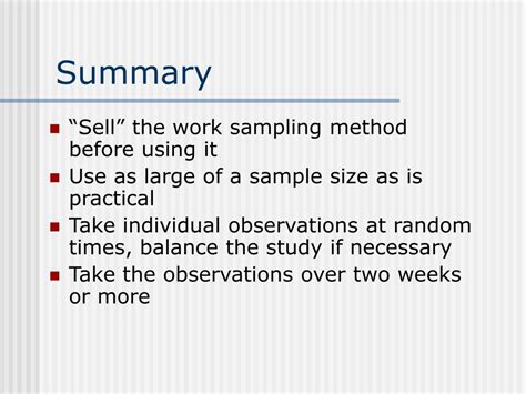 Ppt Work Sampling Powerpoint Presentation Free Download Id5710243