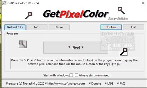 Download GetPixelColor MajorGeeks