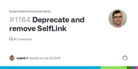 Deprecate And Remove Selflink · Issue 1164 · Kubernetesenhancements