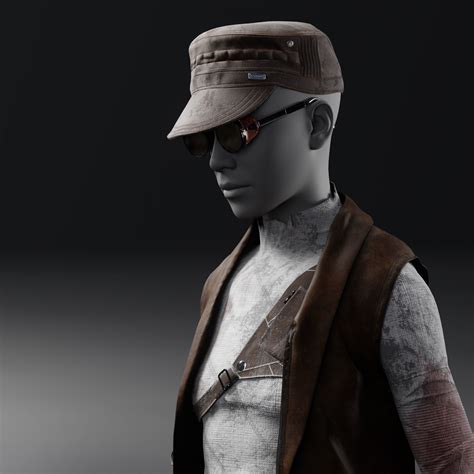 3d model custom female outfit for metahuman character vr ar low