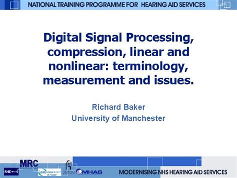 Digital Signal Processing Compression Linear And Nonlinear Terminology