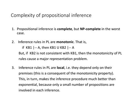 Ppt Inference In Propositional Logic Powerpoint Presentation Free