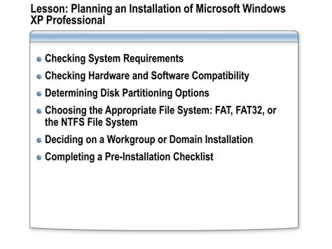 Ppt Module 1 Installing Windows Xp Professional Powerpoint