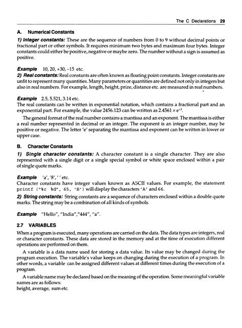 A Numerical Constants Programming And Data Structures Book