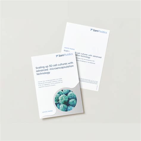 Scaling Up 3d Cell Cultures With Microencapsulation