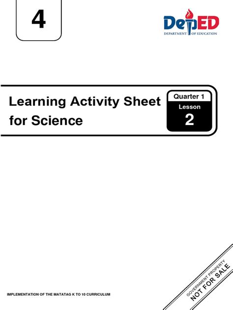 Q1 Ws Science4 Lesson 2 Week 2 Pdf Curriculum Learning