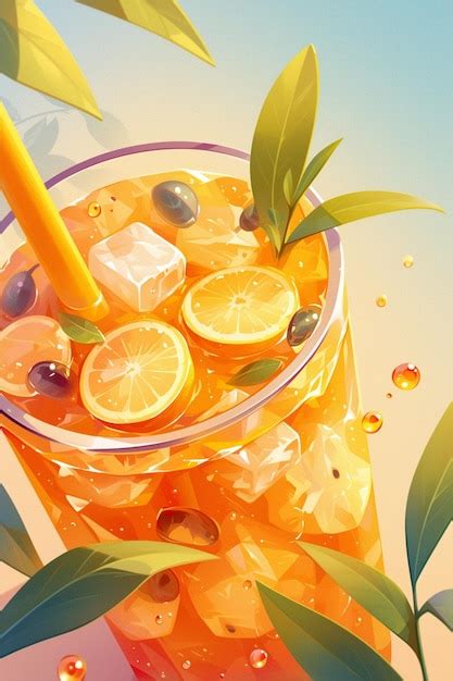 Exotic Guava Passion Fruit Juice Fusion Premium Ai Generated Vector