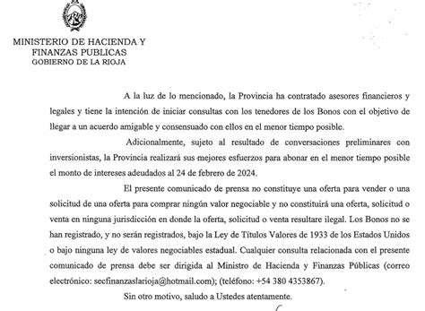 Entre Chachos Y Reperfilamiento Default De La Rioja