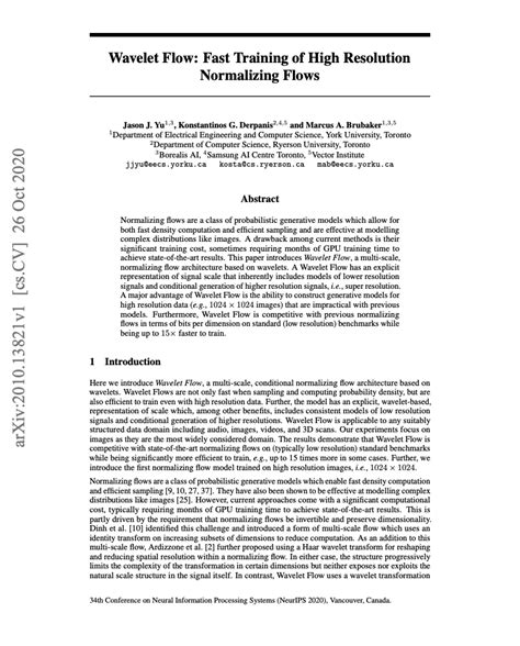 Wavelet Flow