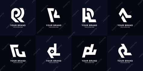Premium Vector Collection Letter Rl Or Lr Monogram Logo Design