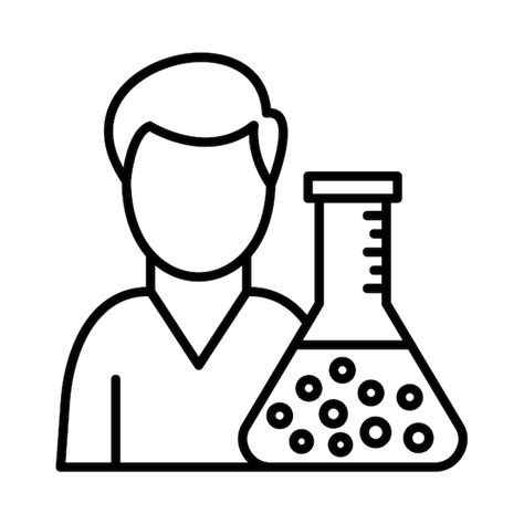 Premium Vector Chemist Line Illustration