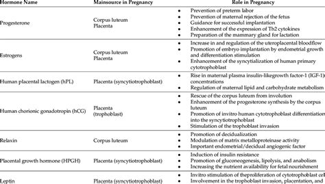 Fundamental Hormones Of Pregnancy And Their Role 11014 Download