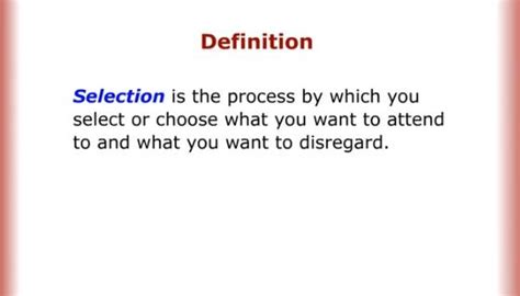 Selection The First Stage In The Perception Process Screencast Wisc Online Oer