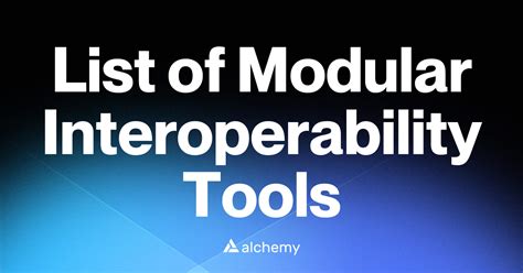List Of 7 Modular Interoperability Tools 2025
