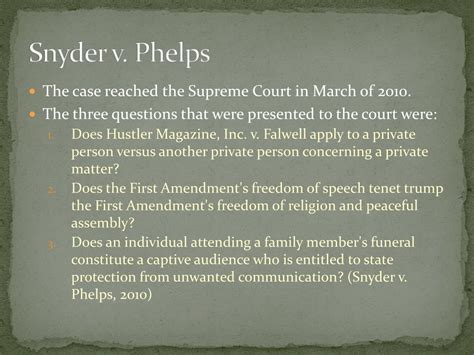 Ppt The Westboro Baptist Church Hate Speech Legal Battle Powerpoint