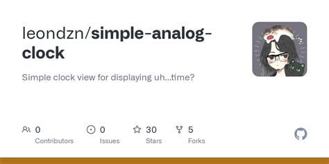 Github Leondznsimple Analog Clock Simple Clock View For Displaying