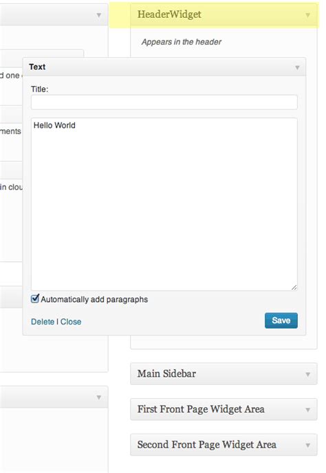 How To Create An Extra Widget Area In Twenty Twelve Wordpress Theme