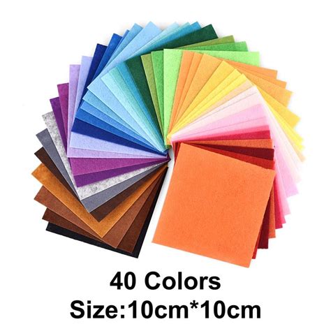 1040pcs Nonwoven Needlework Felt Fabric 10cm Patc Grandado