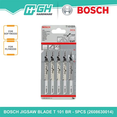 [ Gh Hardware ] Bosch T 101 Br T101br Clean For Wood Jigsaw Blade 1pcs 5pcs 2608630014