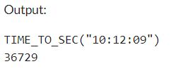 MySQL TIME TO SEC Function