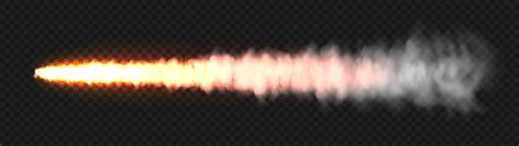 불이 있는 현실적인 흰 연기 우주 로켓 발사 흔적 화재 폭발 폭발 미사일 또는 총알 추적 제트 항공기 트랙 연기 구름 안개 증기 흐름 벡터 그림 Ship Launch에 대한