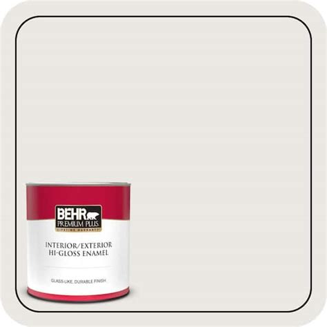 Behr Premium Plus 1 Qt Mq3 32 Cameo White Hi Gloss Enamel Interior