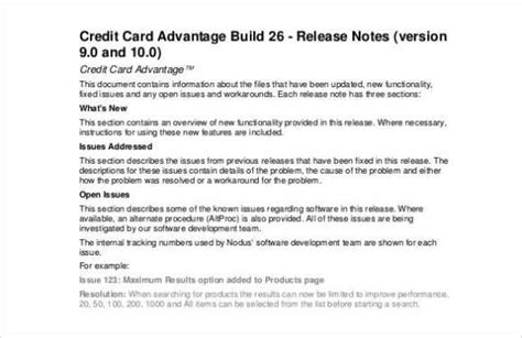 Software Release Notes Document Template Midi
