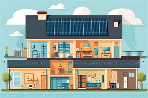 Premium AI Image Solar Panels On A Private House Neural Network AI Generated