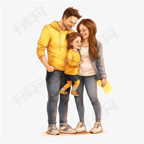 家庭合照元素立体免抠图案素材图片免费下载 千库网
