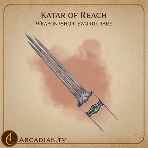 Katar Of Reach New Dnd Magic Weapon Arcadian Media