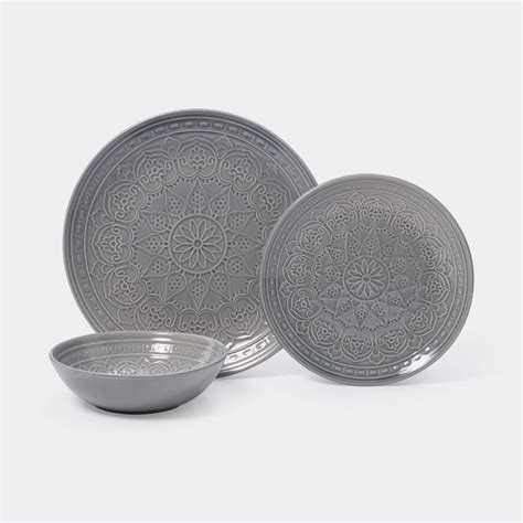 Openook Breamlea Embossed 12 Piece Dinner Set Big W